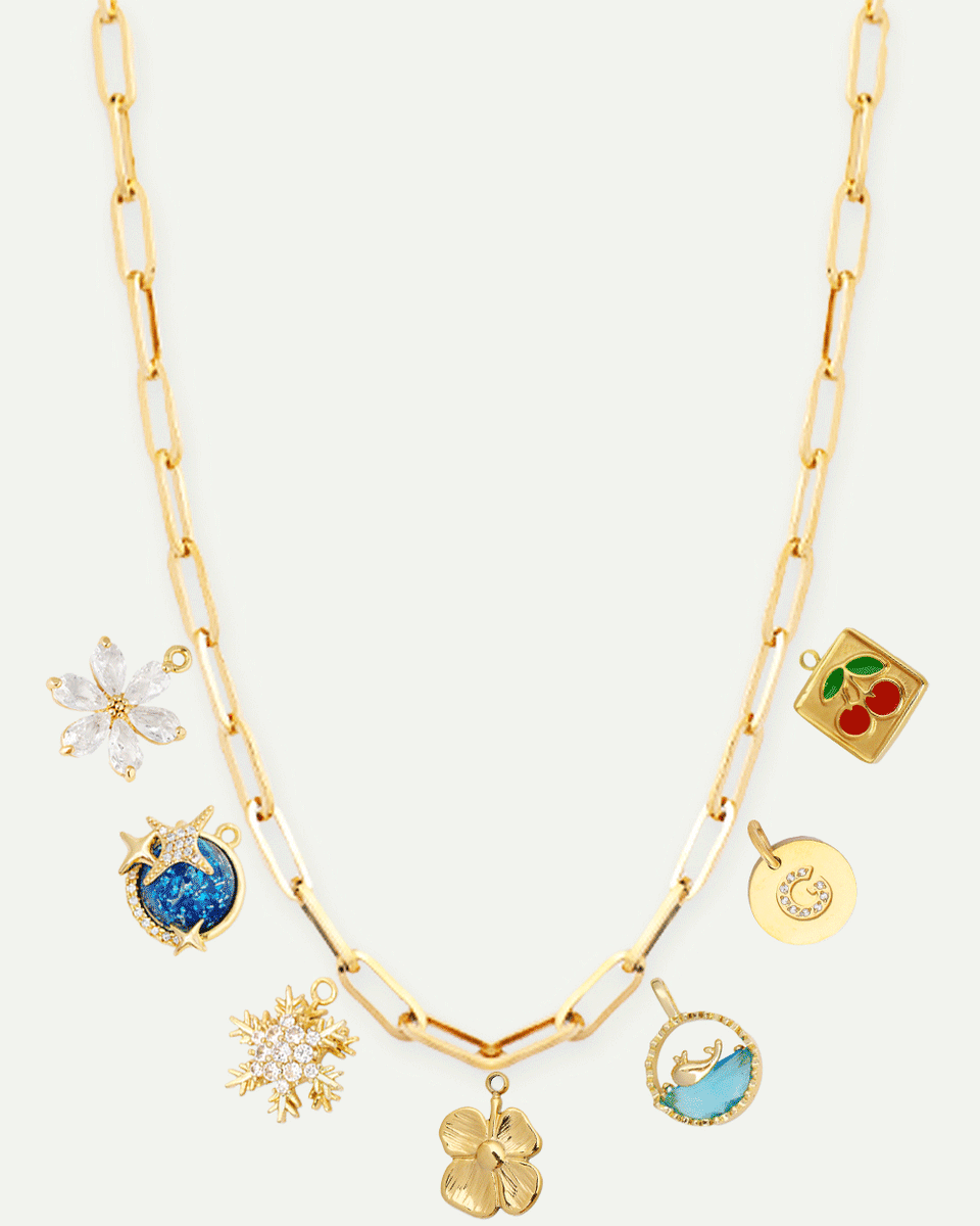 Personalized Charm Necklace - 7 Charms – Gabbie Jewelry